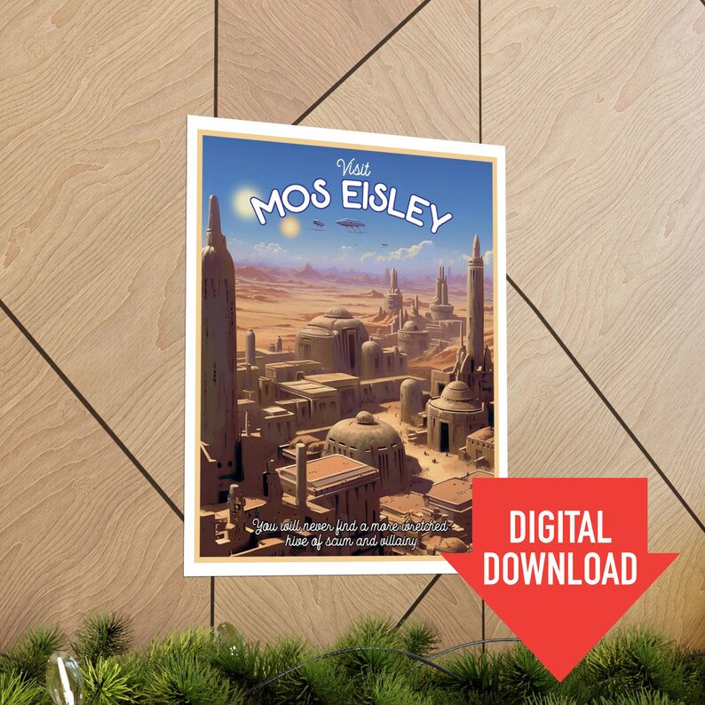 Star Wars Mos Eisley Artwork Wall Art Decor Poster Digital Download - Etsy