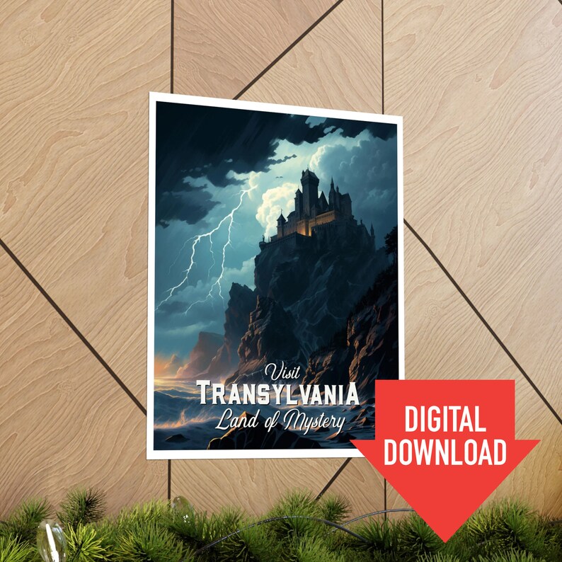 Transylvania, Land of Mystery Artwork Wall Art Decor Poster Digital ...