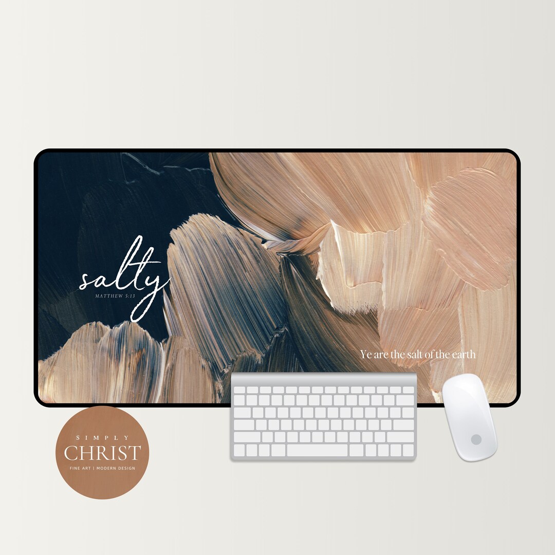 Salty, Salt of the Earth, Desk Mat, Modern Desk Mat, Christian Deskmat ...