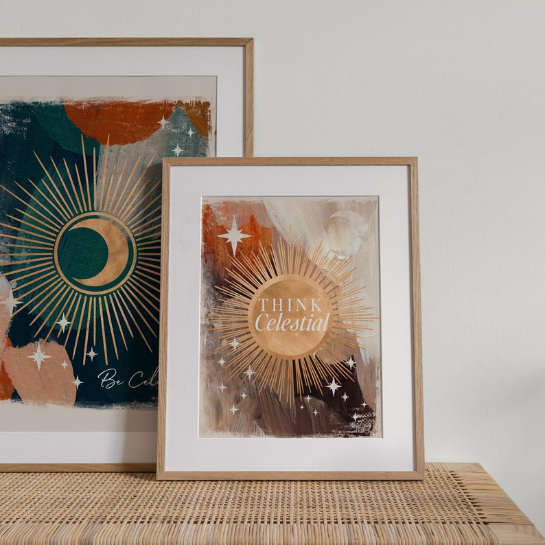 Think Celestial Wall Art Print, Christian Art Print, LDS Art Print, LDS ...