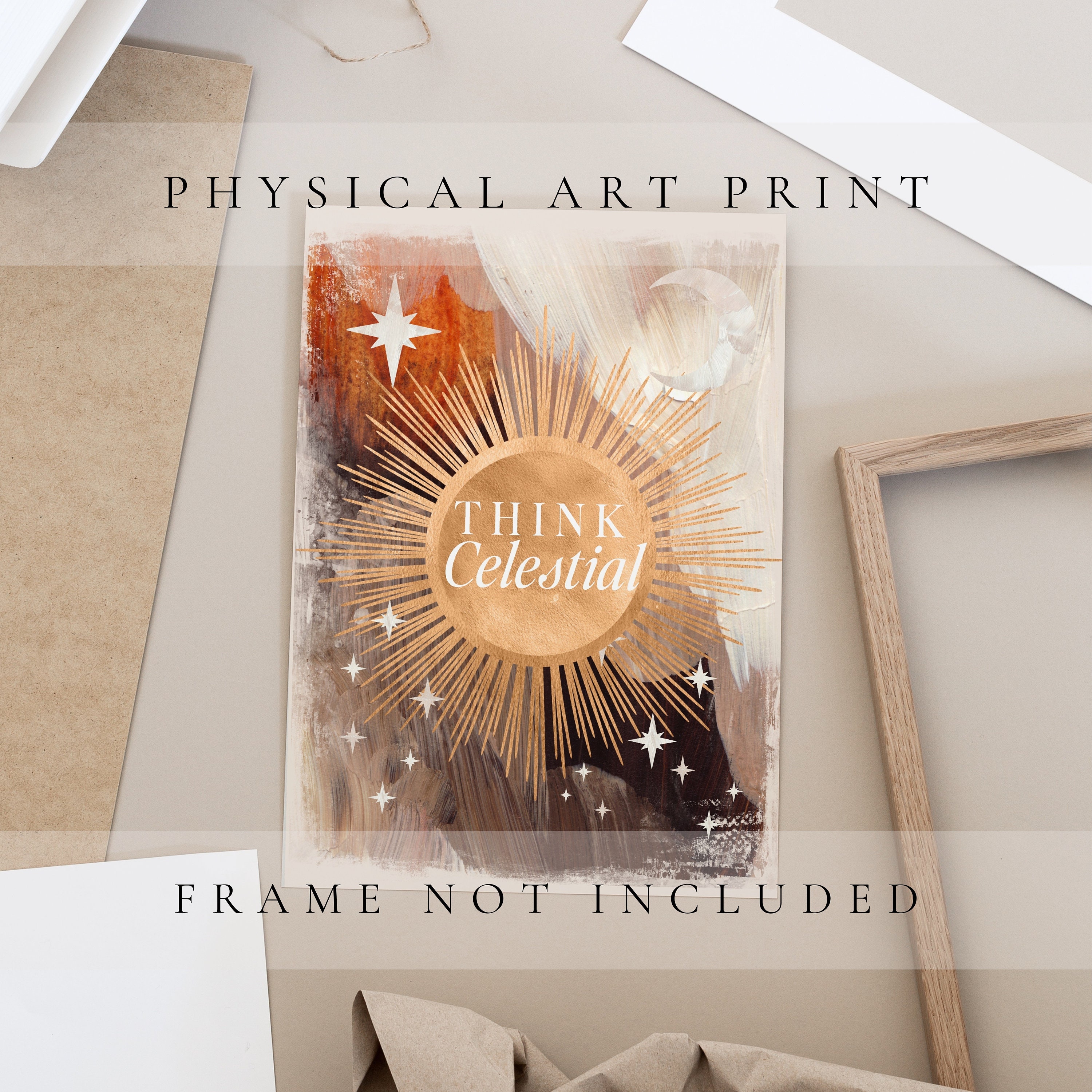 Think Celestial Wall Art Print, Christian Art Print, LDS Art Print, LDS ...