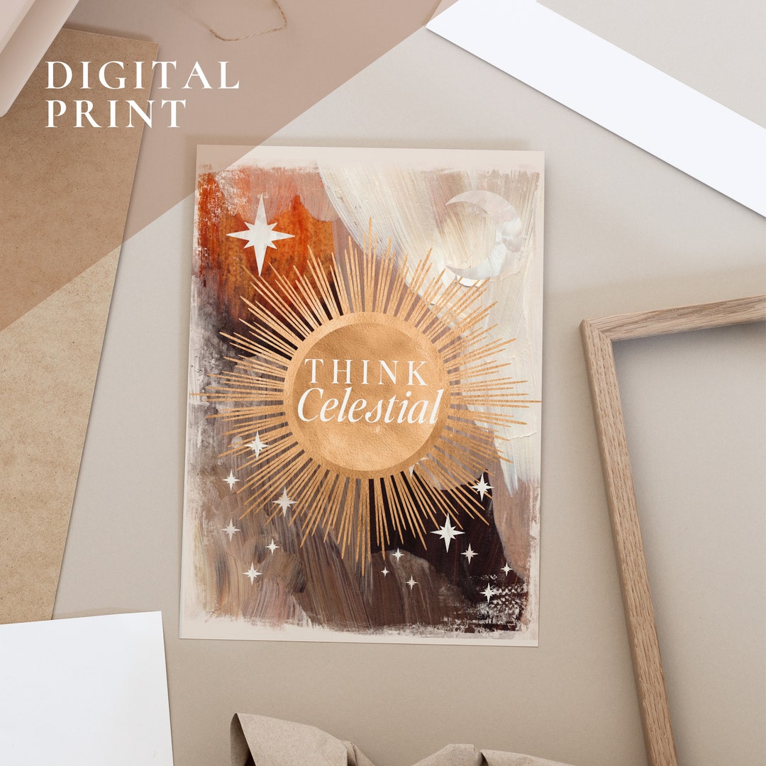 Think Celestial Quote Art LDS Art Jesus Christ Conference - Etsy