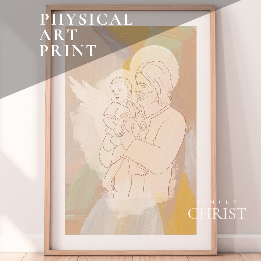 Jesus Loss of Child Gift Art Print | Jesus Christ Infant Loss Gifts ...