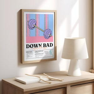 Aesthetic Retro Gym Poster, Workout Routine Digital Wall Art, Subtle ...