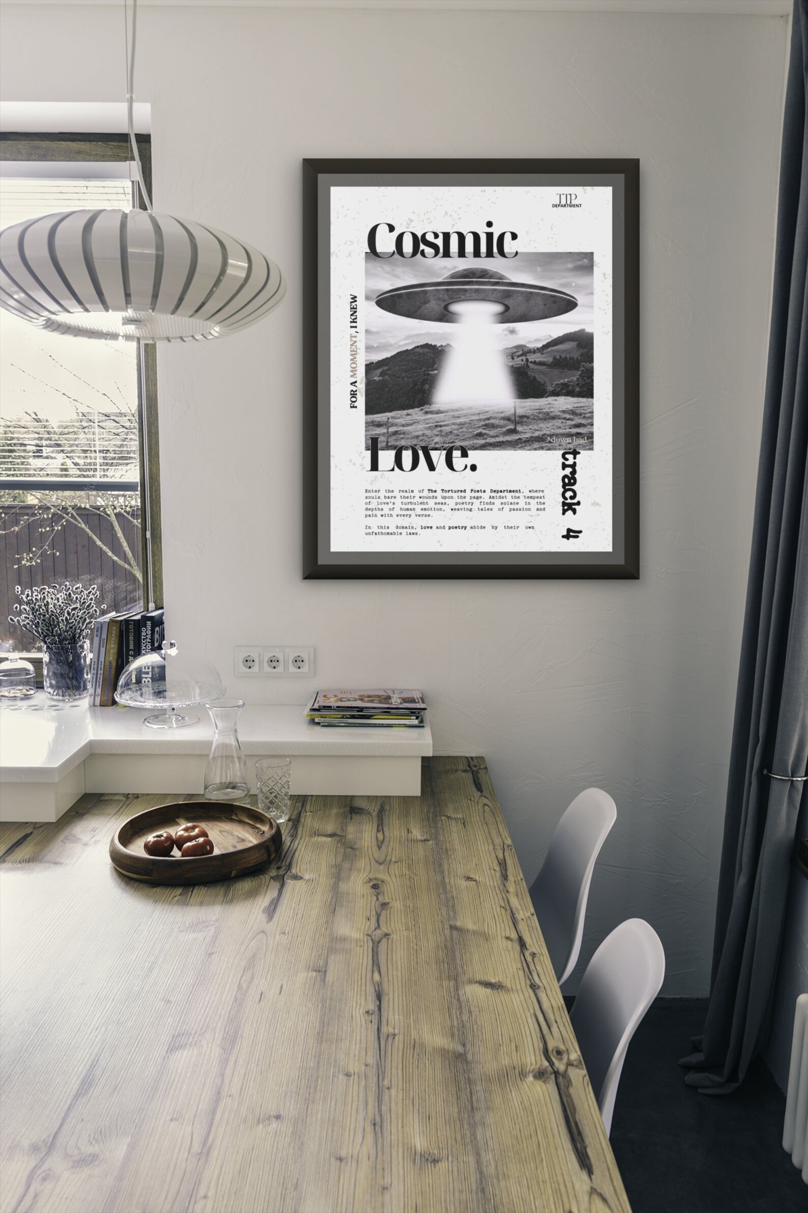 Retro Cosmic Love Digital Print, Down Bad Wall Art Poster, Subtle ...