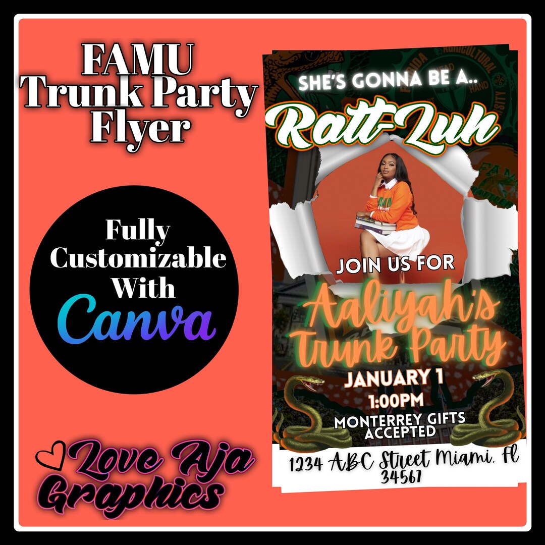 Digital FAMU Trunk Party Flyer - Etsy