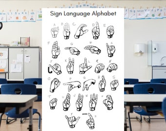 ASL american Sign Language Alphabet Posters American Sign - Etsy UK