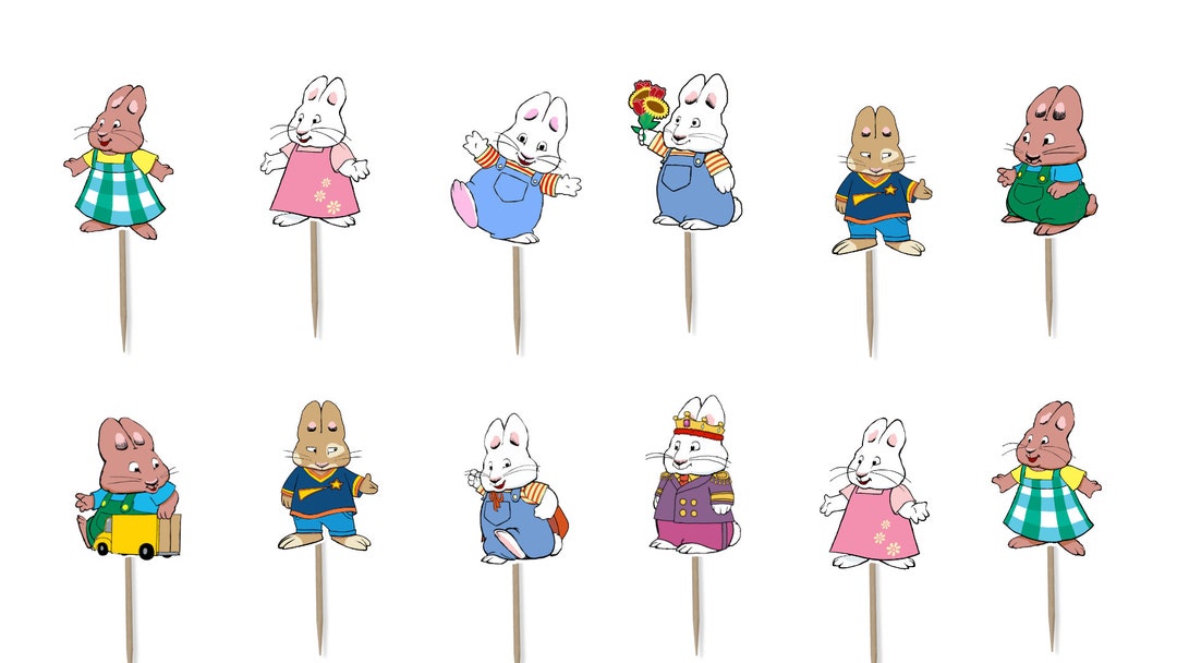 Max and Ruby Cupcake Toppers 12pc, 24pc, 36pc - Etsy