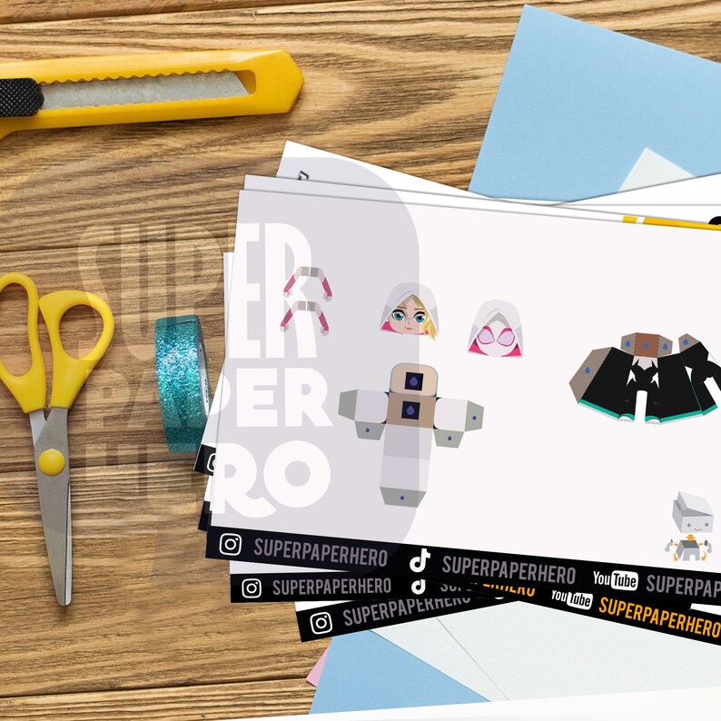 DIY Spider Gwen Stacy PDF Template Comic Character Handmade - Etsy Canada