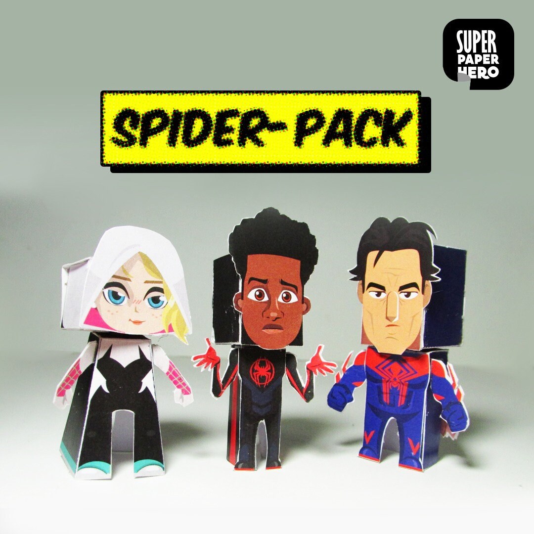 DIY Spider Pack Miguel O'Hara, Gwen Stacy y Miles Morales Spider-Verse ...