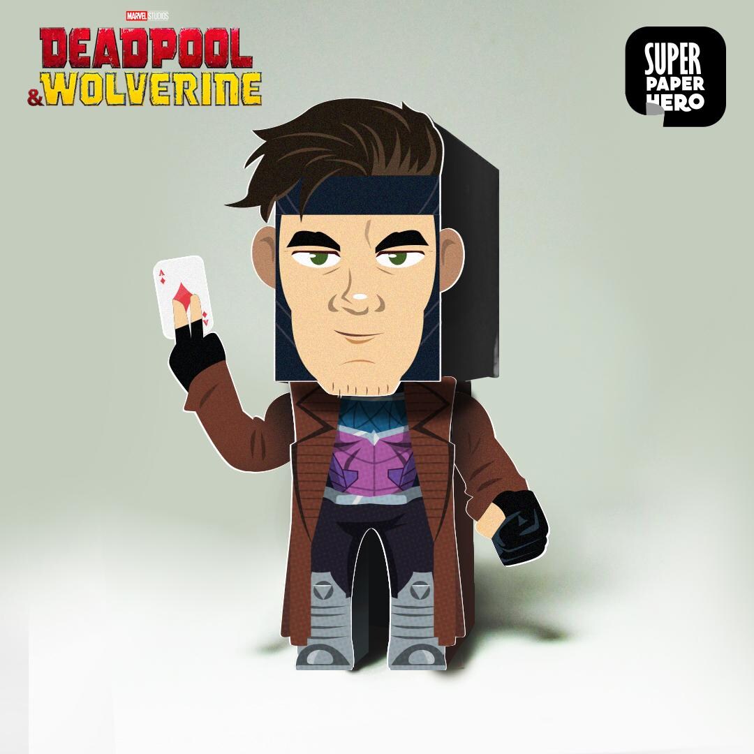 DIY Gambit - Deadpool & Wolverine - PDF Template, Papercraft Figures ...