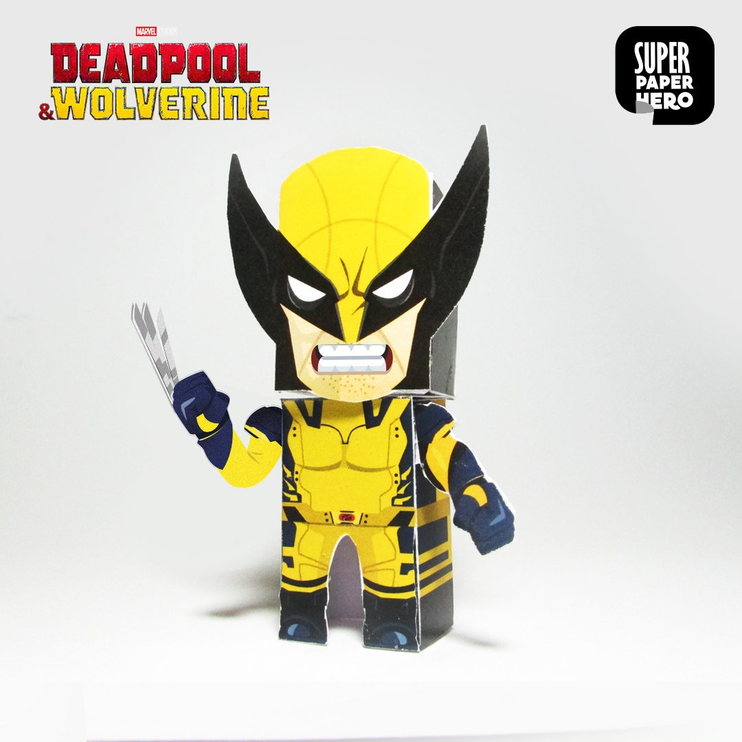 DIY Wolverine Deadpool & Wolverine Plantilla PDF, Figuras Papercraft ...