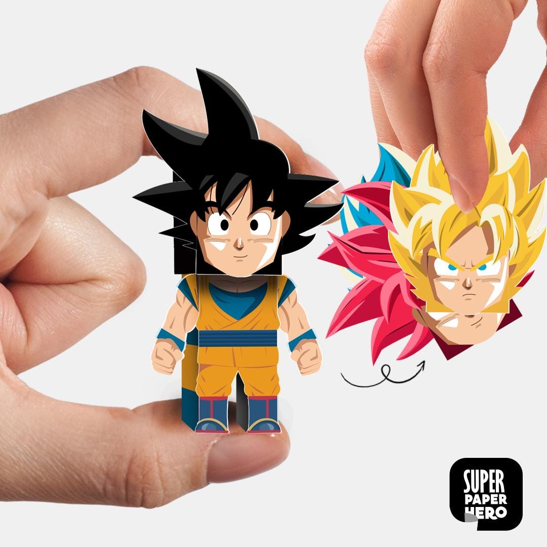 DIY Son Goku - Papercraft Figures Template, Dragon Ball Character ...
