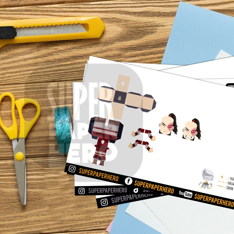 DIY ZUKO PDF Template, Papercraft Figures Avatar - Etsy