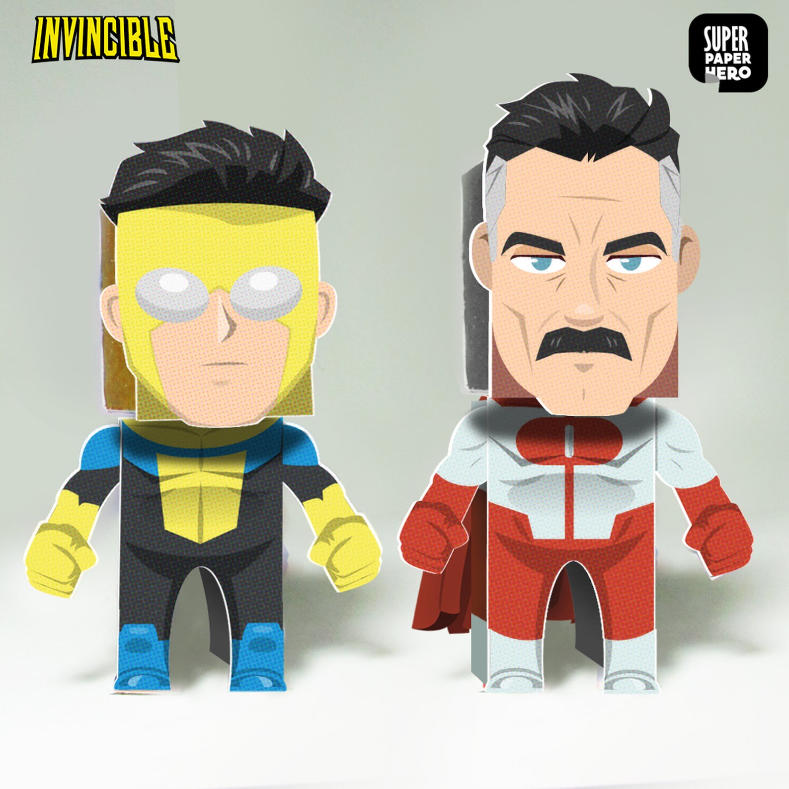 DIY 2X1 Invincible and Omniman - PDF Template, Papercraft Figures - Etsy