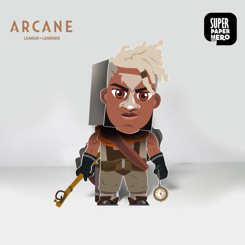 DIY EKKO - Arcane League of Legends - PDF Template, Papercraft Figures ...