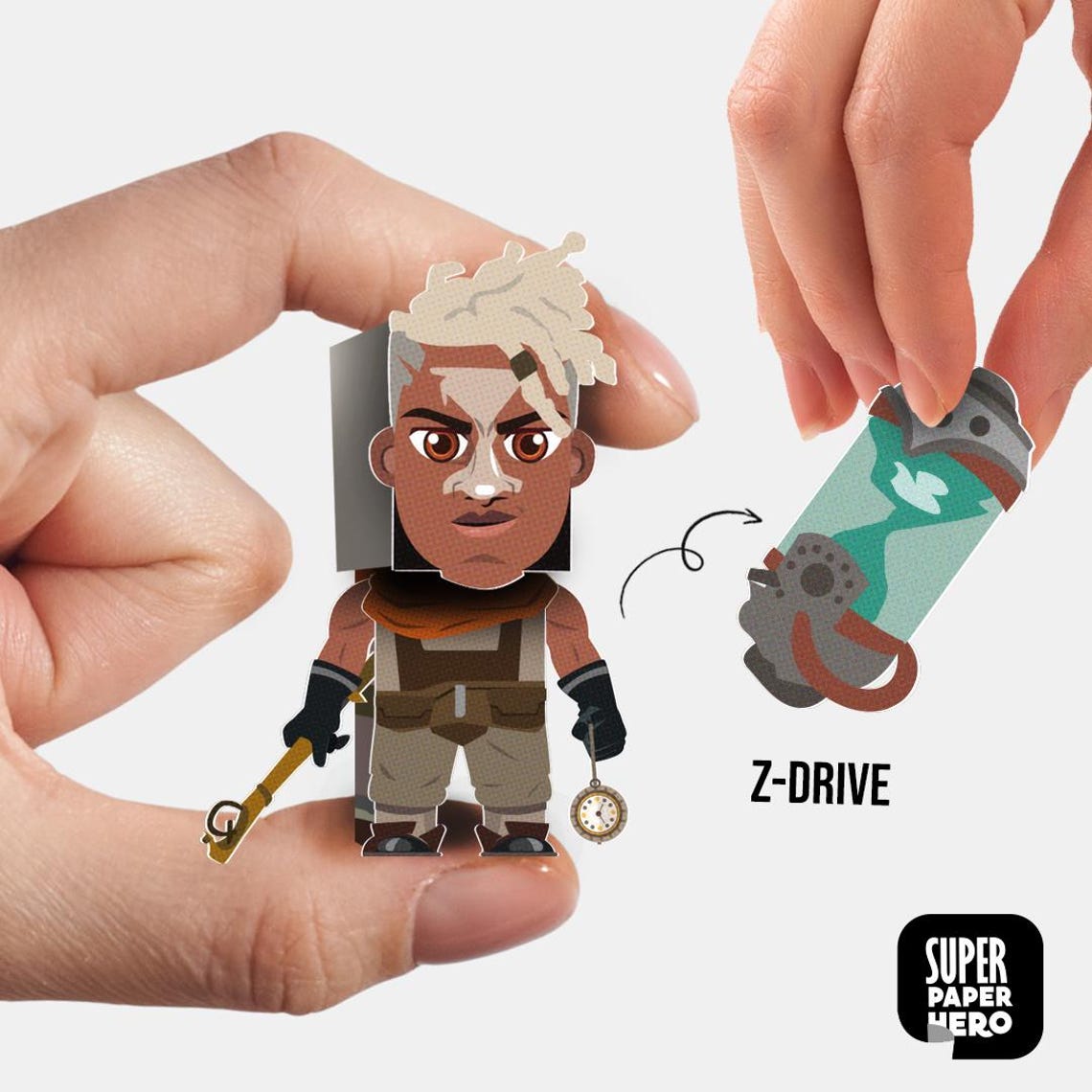 DIY EKKO - Arcane League of Legends - PDF Template, Papercraft Figures ...