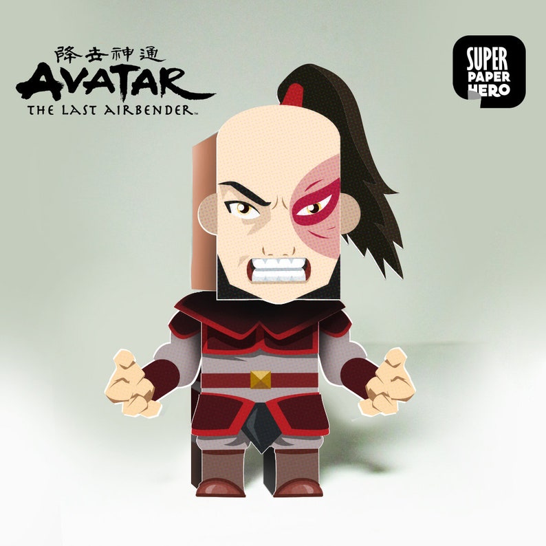 DIY ZUKO PDF Template, Papercraft Figures Avatar - Etsy