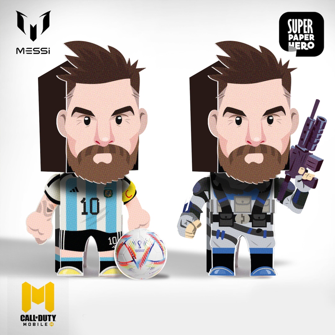 DIY Lionel Messi Call of Duty PDF Template, Comic Character, Handmade ...