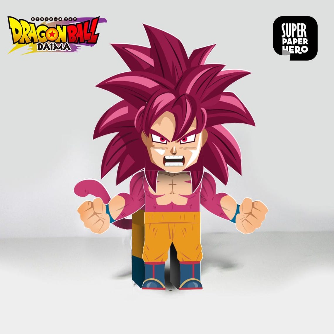 DIY Goku Super Saiyan 4 - Papercraft Figures Template, Dragon Ball ...