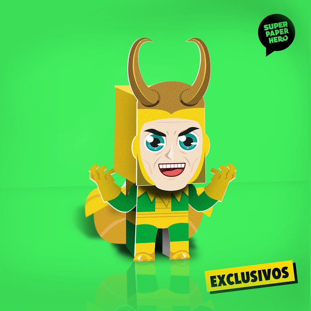 DIY Loki PDF Template, Comic Character, Handmade Doll, Papercraft ...