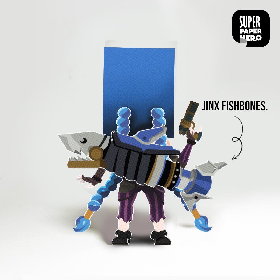 DIY Jinx - Arcane League of Legends - Plantilla PDF, Figuras De ...