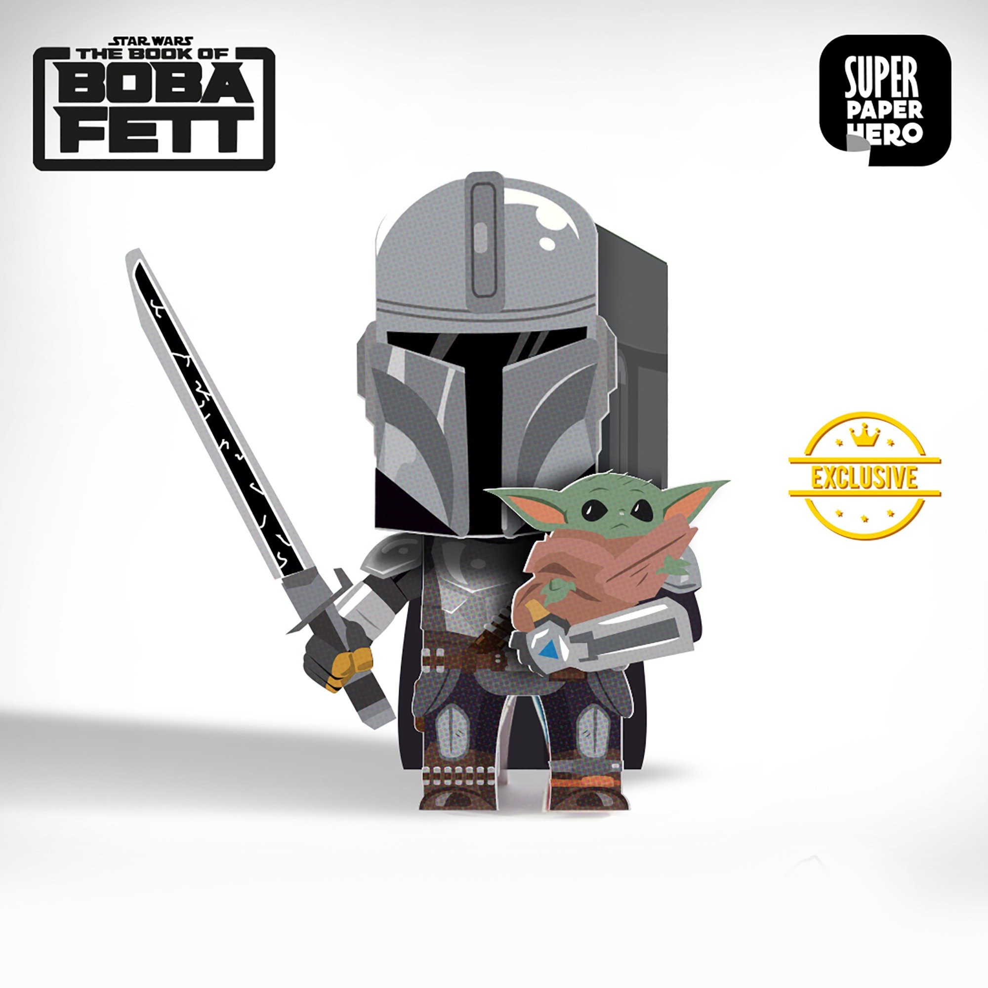 DIY Mandalorian and Grogu PDF Template, Mando, Baby Yoda Comic ...