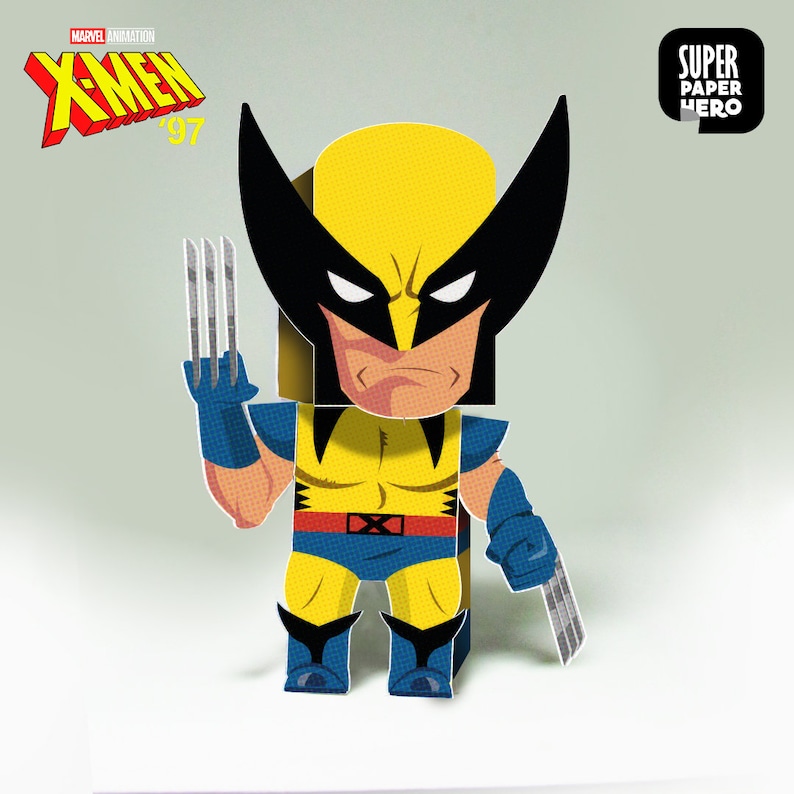 DIY Wolverine Logan X-MEN 97 Plantilla PDF, Figuras Papercraft ...