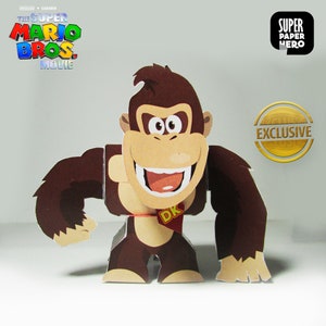 DIY Donkey Kong- PDF Template, Papercraft Figures - Super Mario Bros - Etsy