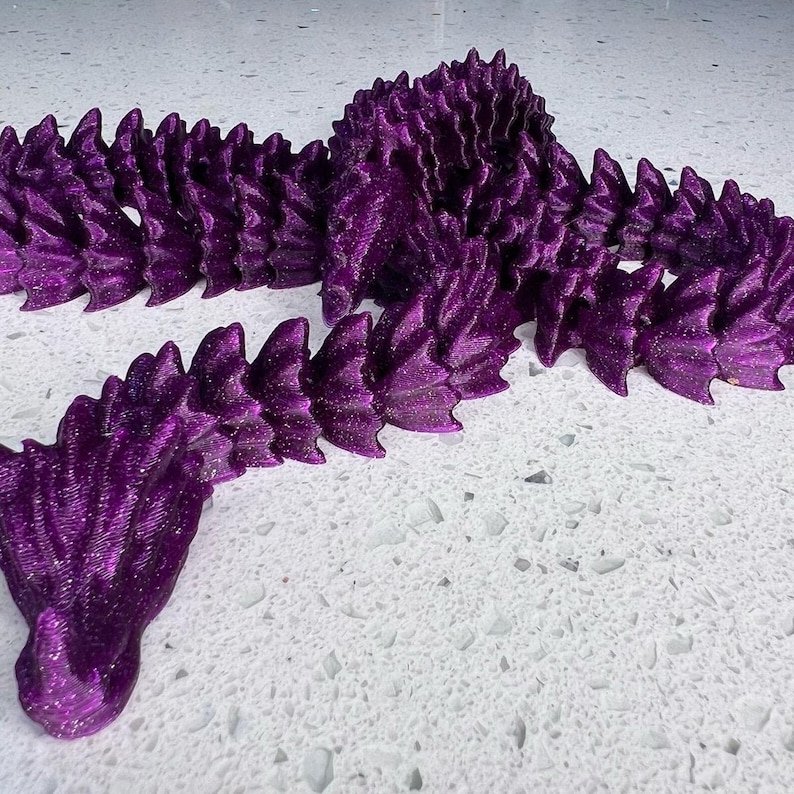 Articulated Bone Dragon 3D Printed in PLA - Etsy