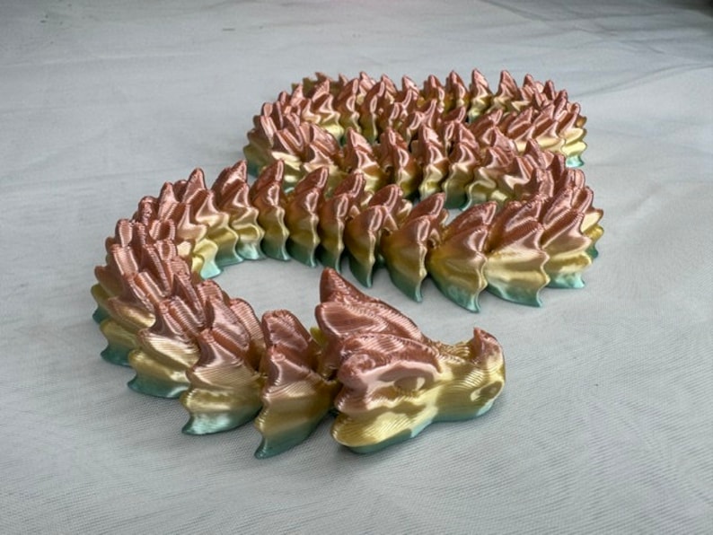 Articulated Bone Dragon 3D Printed in PLA - Etsy