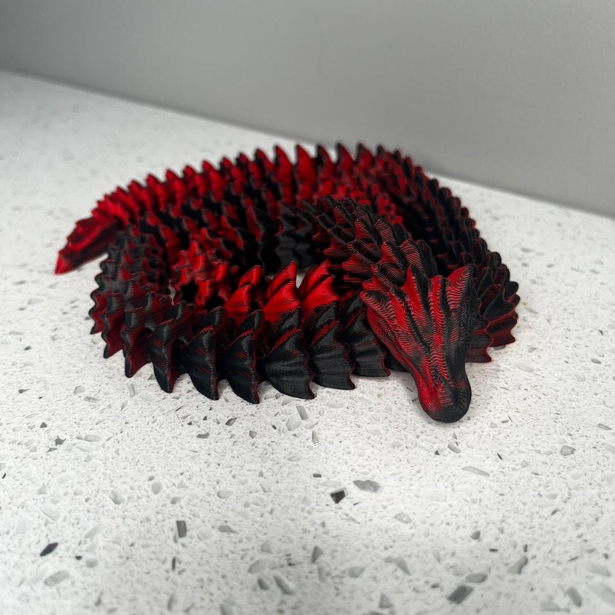 Articulated Bone Dragon 3D Printed in PLA - Etsy