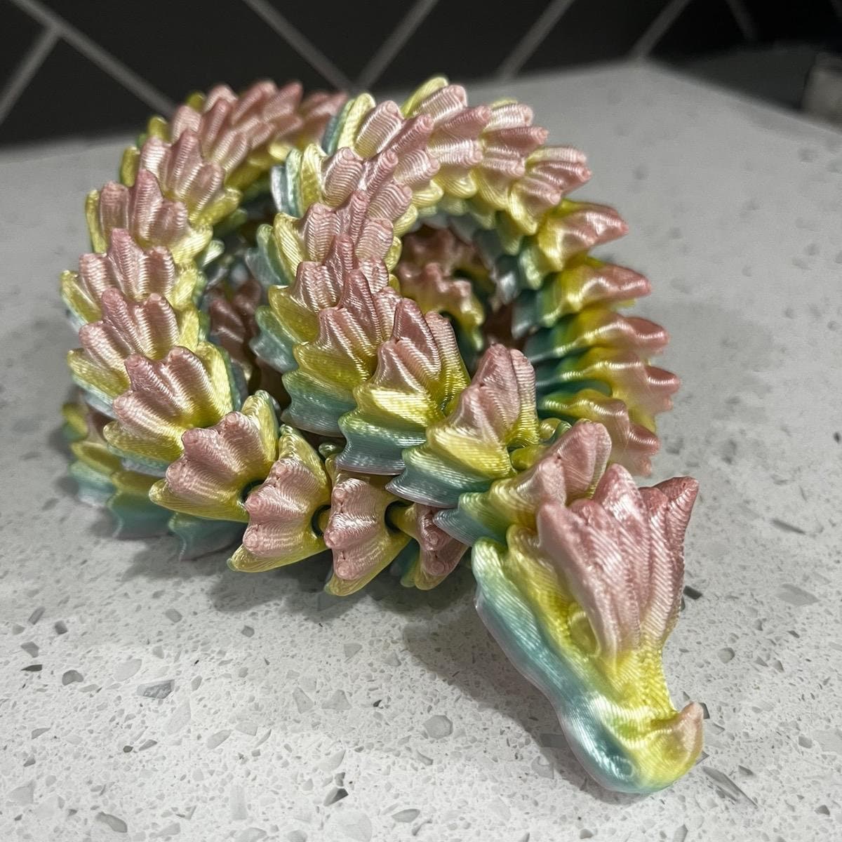 Articulated Bone Dragon 3D Printed in PLA - Etsy