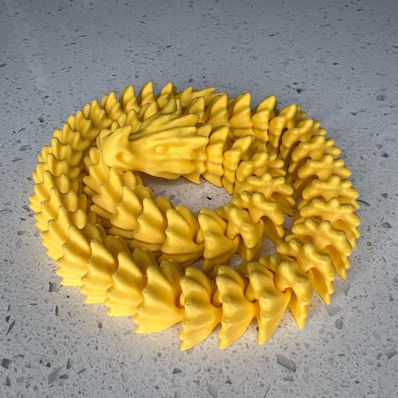 Articulated Bone Dragon 3D Printed in PLA - Etsy