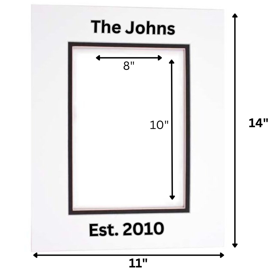 Personalized Premium Matboard, Custom Matboard, Choose Name and Color ...