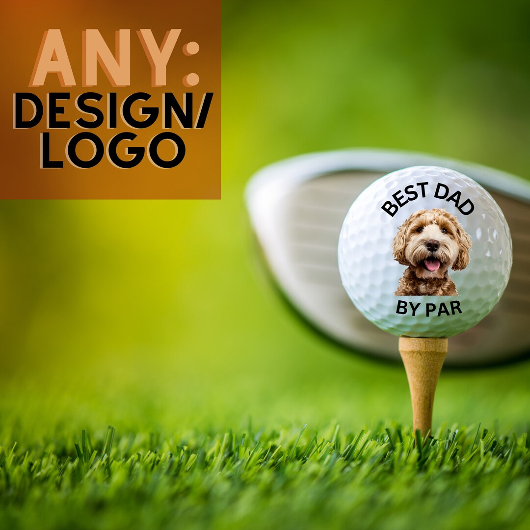 Dog Golf Ball, Dog Dad Golf Ball Set, Custom Father's Day Gift, Dad ...
