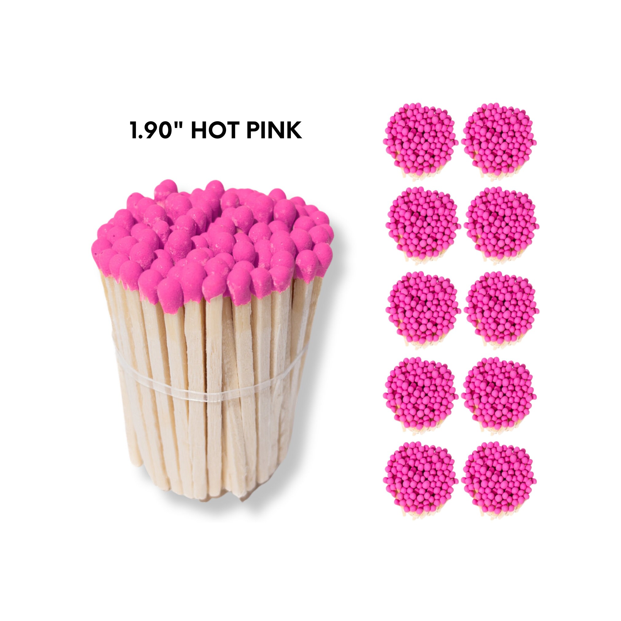 Hot Pink 1.90" | Matches Kit | Colorful Matches | Wedding Favors | Bulk ...