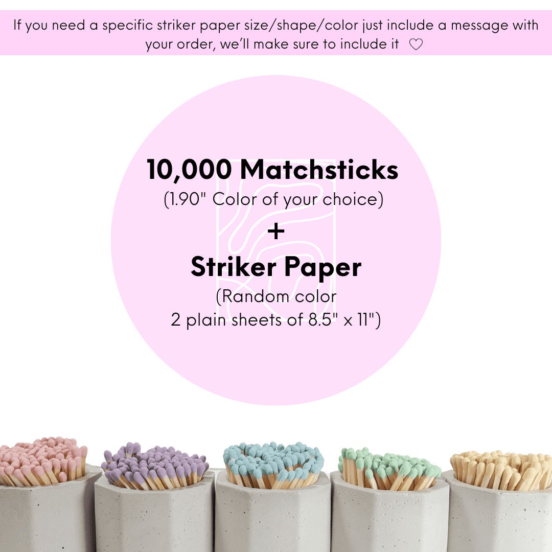 Blue 1.90" | Matches Kit | Colorful Matches | Wedding Favors | Bulk ...
