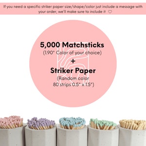 1.90" Safety Matches - 500 to 10,000 Matchsticks - Etsy