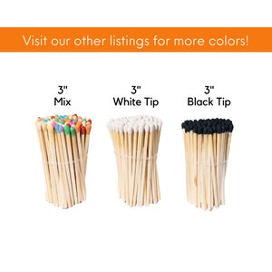 3 Long Matches Mix Refill Wooden Matches Colorful Matches Wedding ...