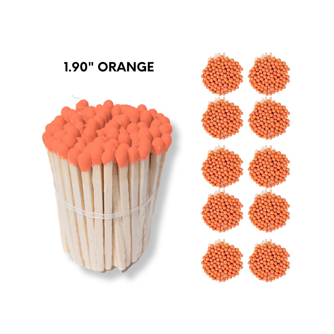 Orange 1.90" | Matches Kit | Colorful Matches | Wedding Favors | Bulk ...