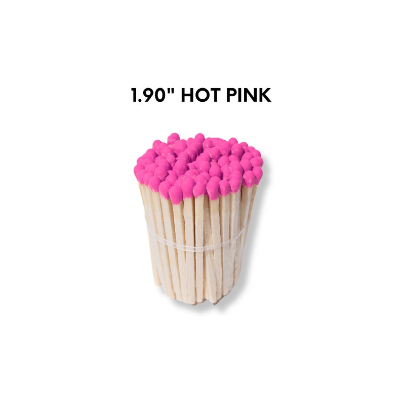 Hot Pink 1.90" | Matches Kit | Colorful Matches | Wedding Favors | Bulk ...