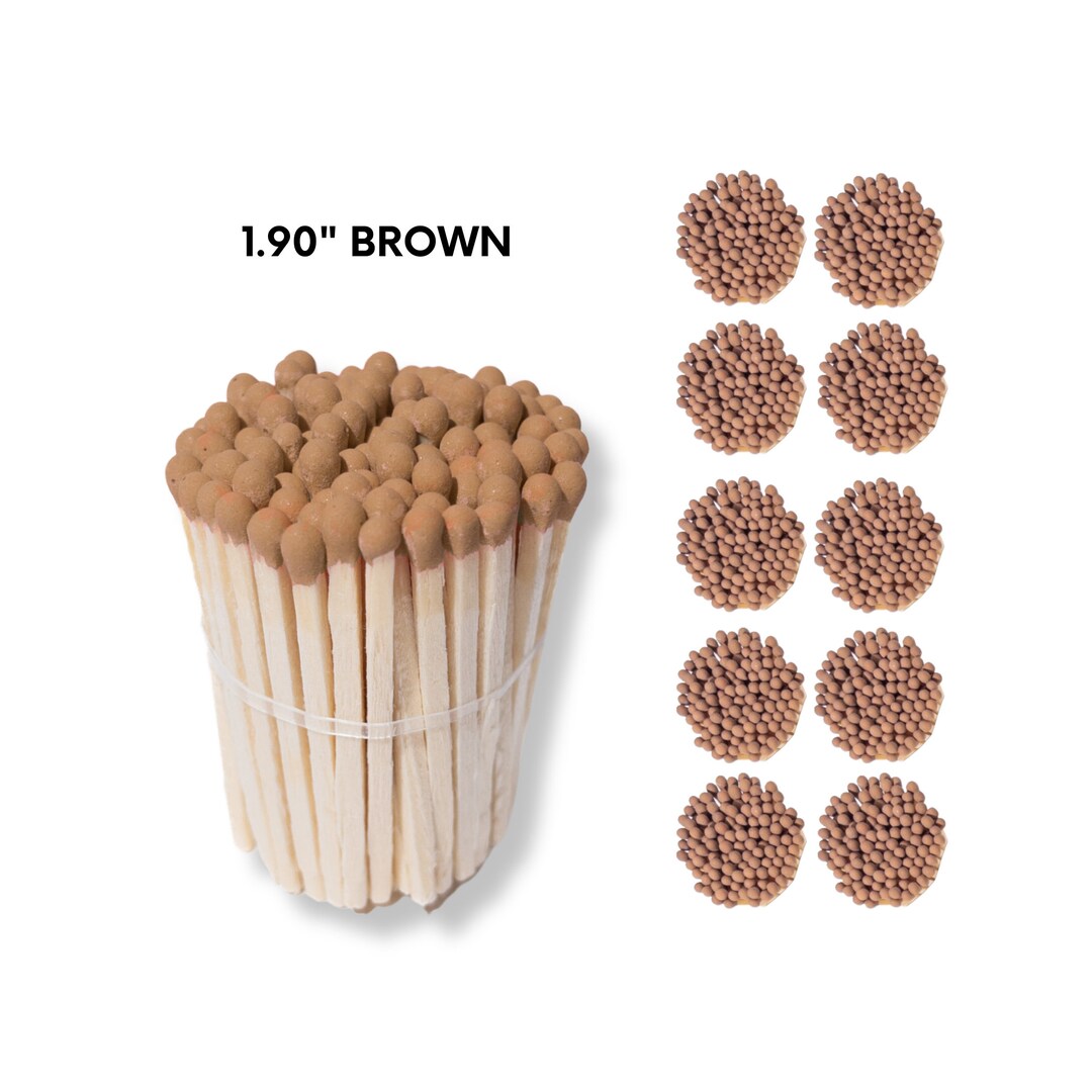Brown Tip 1.90" | Matches Kit | Colorful Matches | Wedding Favors ...