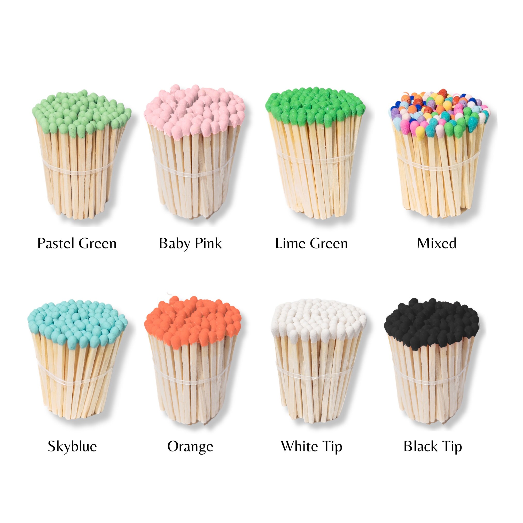 Matches Kit | 1.90" Matchsticks | Colorful Matches | Wedding Favors ...