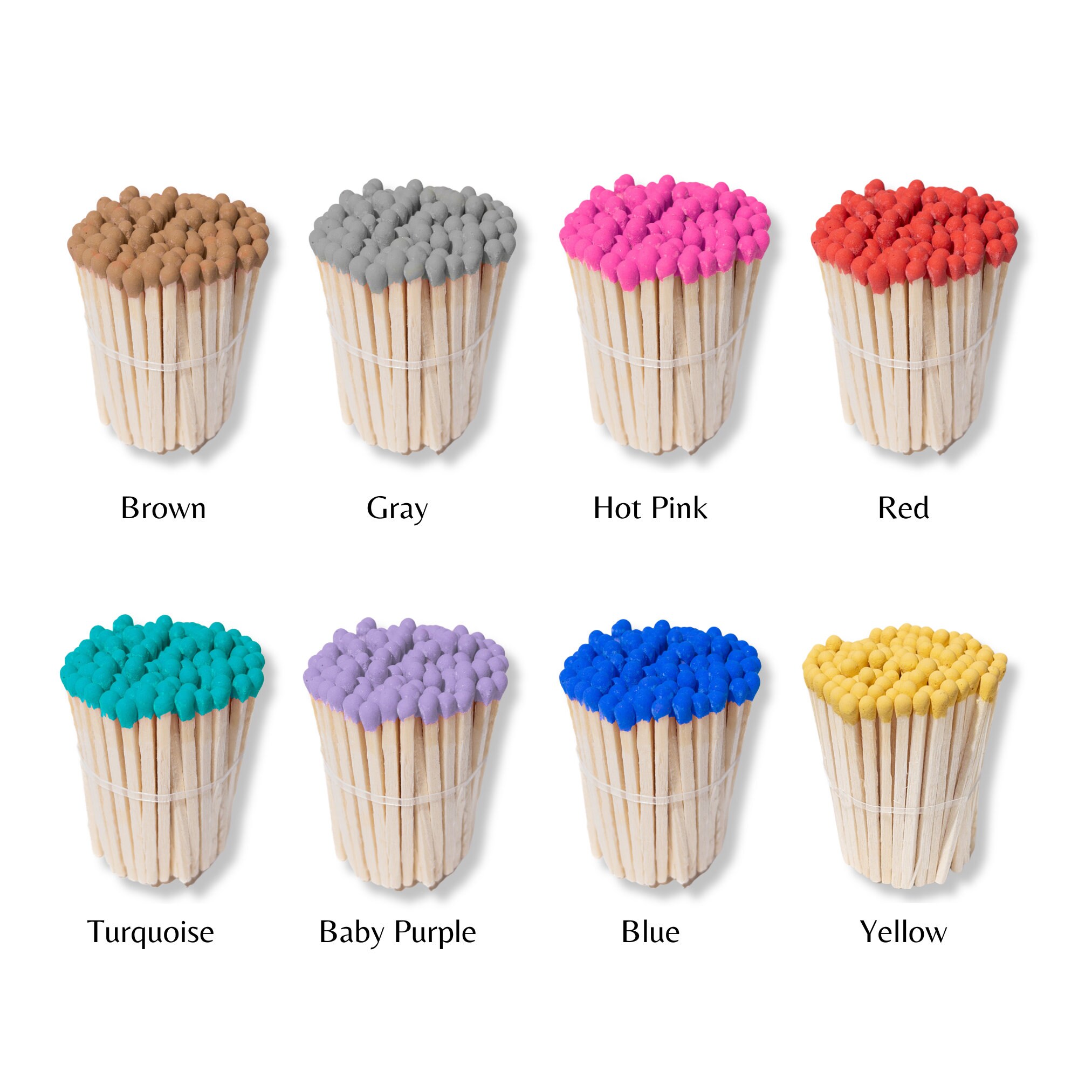 Matches Kit | 1.90" Matchsticks | Colorful Matches | Wedding Favors ...