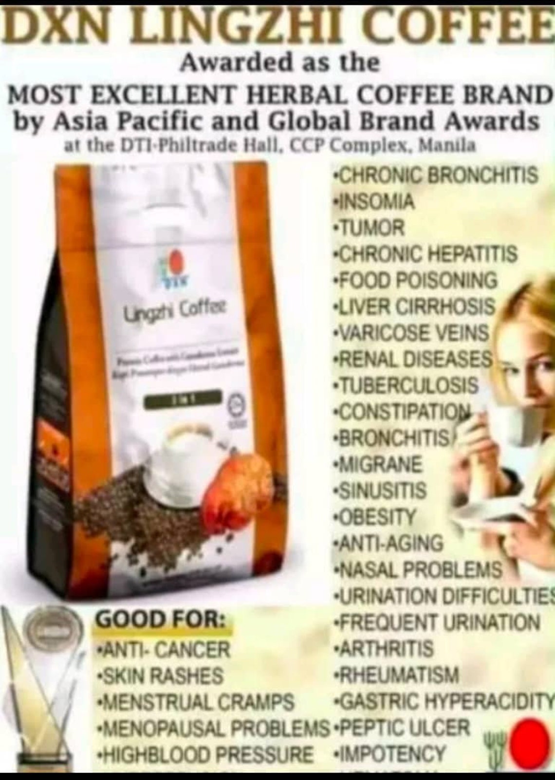 2 Packs X 20 Sachets DXN Lingzhi 3 in 1 Lite Ganoderma Instant Coffee ...