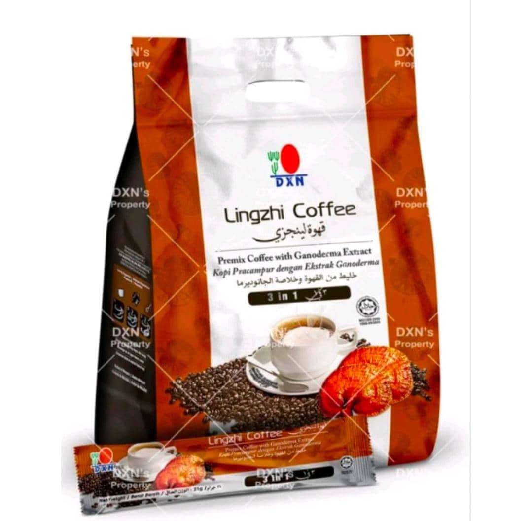 2 Packs X 20 Sachets DXN Lingzhi 3 in 1 Lite Ganoderma Instant Coffee ...