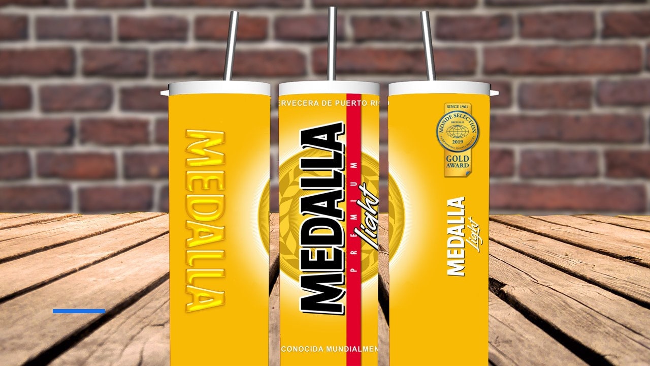Medalla Light Skinny Tumbler PNG Digital File - Etsy