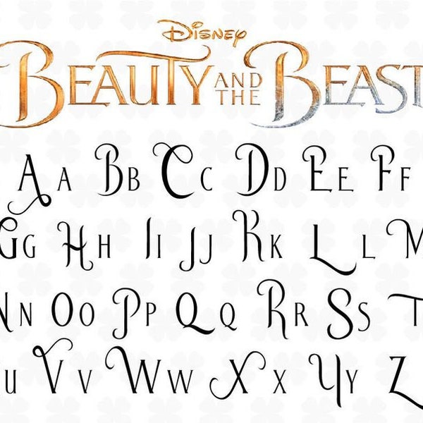 Beauty and the Beast Fonts - Etsy