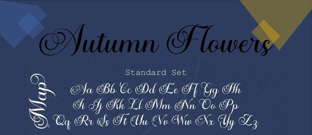 Autumn Flowers Fonts - Etsy